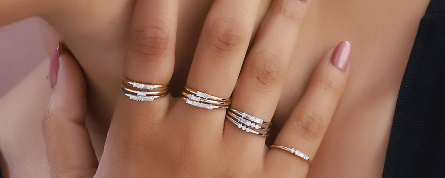 Morse Code Initial Diamond Rings | Personalised Gold & Platinum Rings