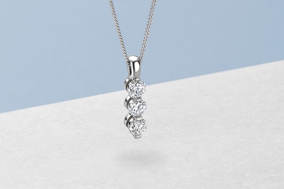 Solitaire Style Diamond Pendants