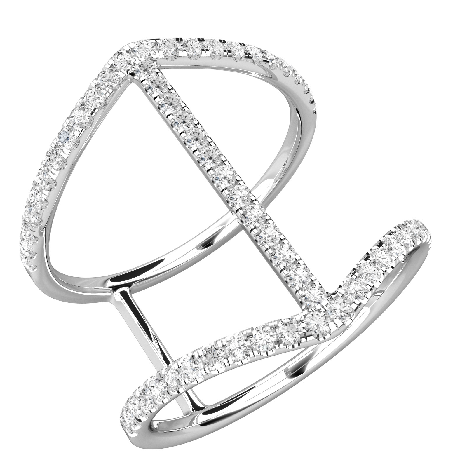 Diamond ladies dress ring in platinum - PD790PL
