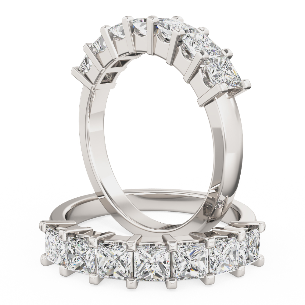 Highly desirable seven stone princess cut diamond eternity ring in ...