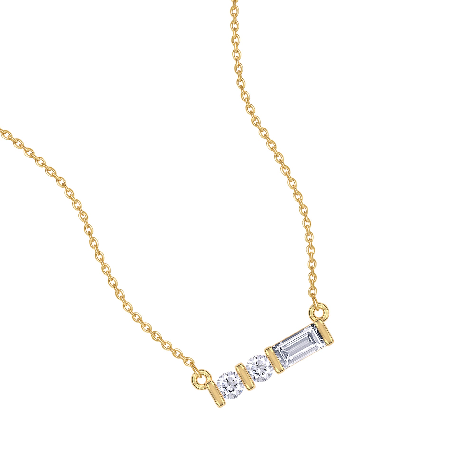 One-of-a-kind morse code 'initial u' diamond pendant in 9ct yellow gold ...