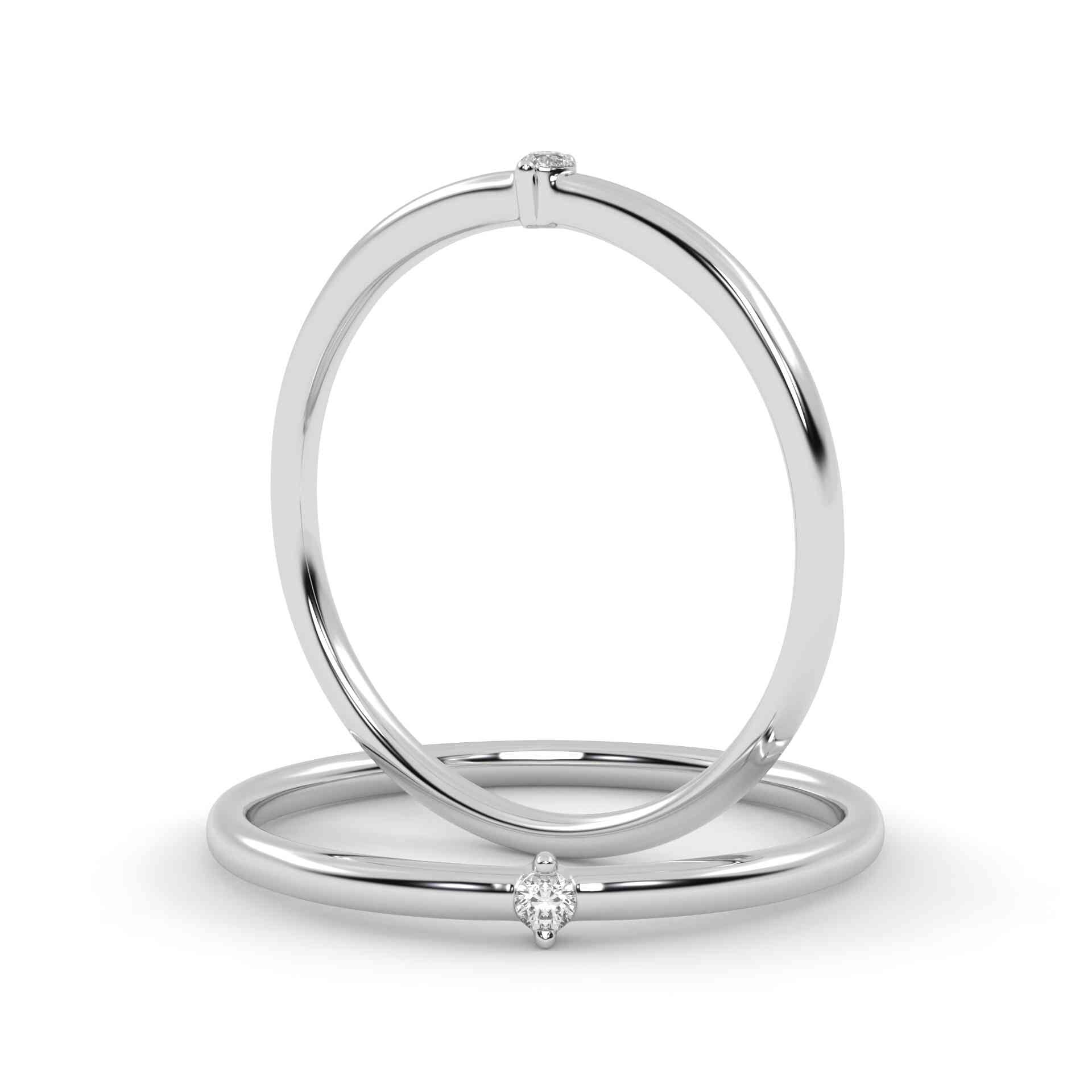 One-of-a-kind morse code 'initial e' diamond ring in 18ct white gold ...