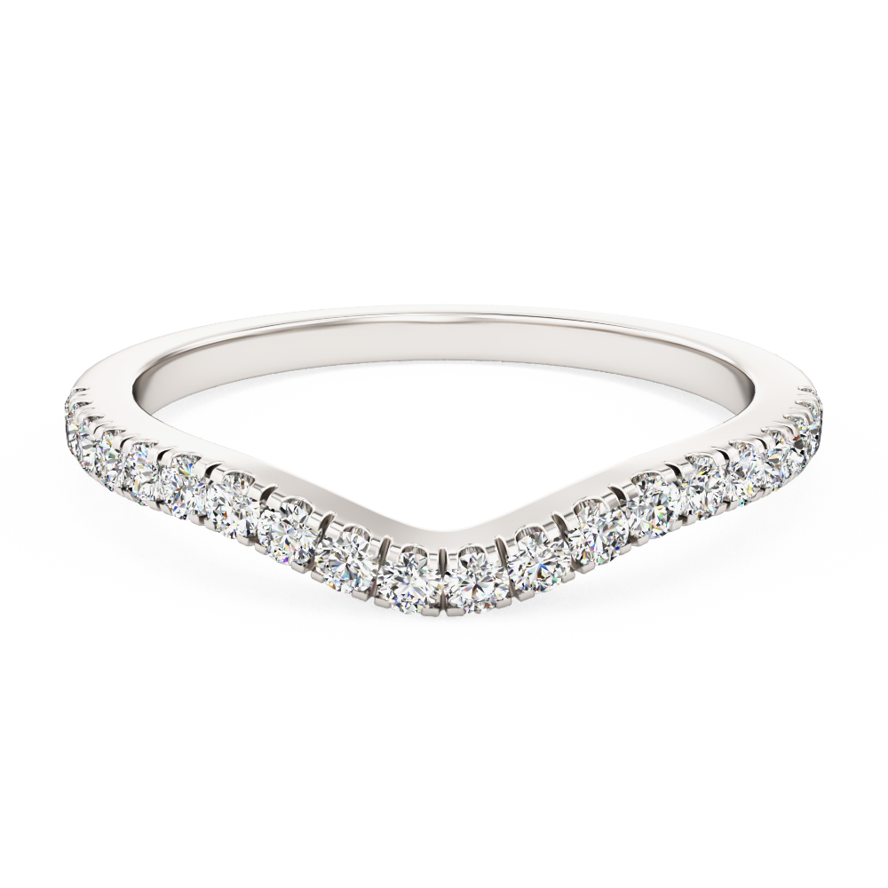 Round cut diamond set wedding/eternity ring in 18ct white gold - PDW258W