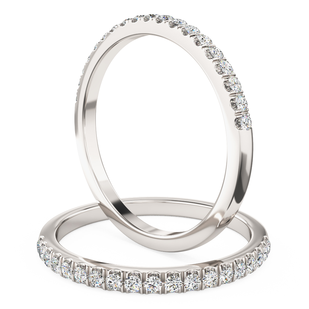 Made to match lab grown diamond set shaped wedding/eternity ring in ...
