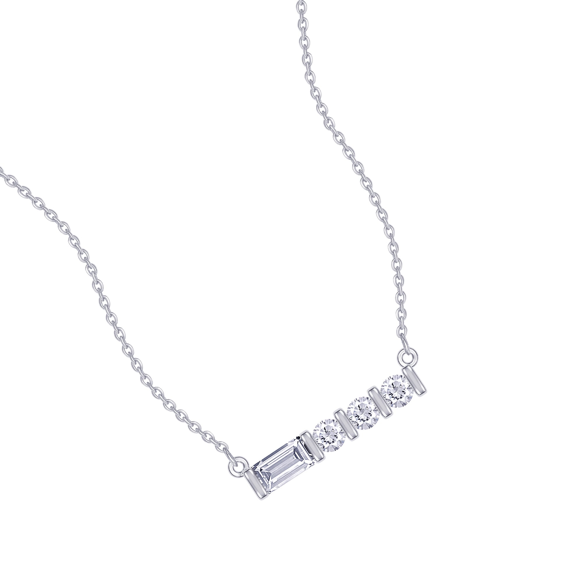 One-of-a-kind morse code 'initial b' diamond pendant in 18ct white gold ...