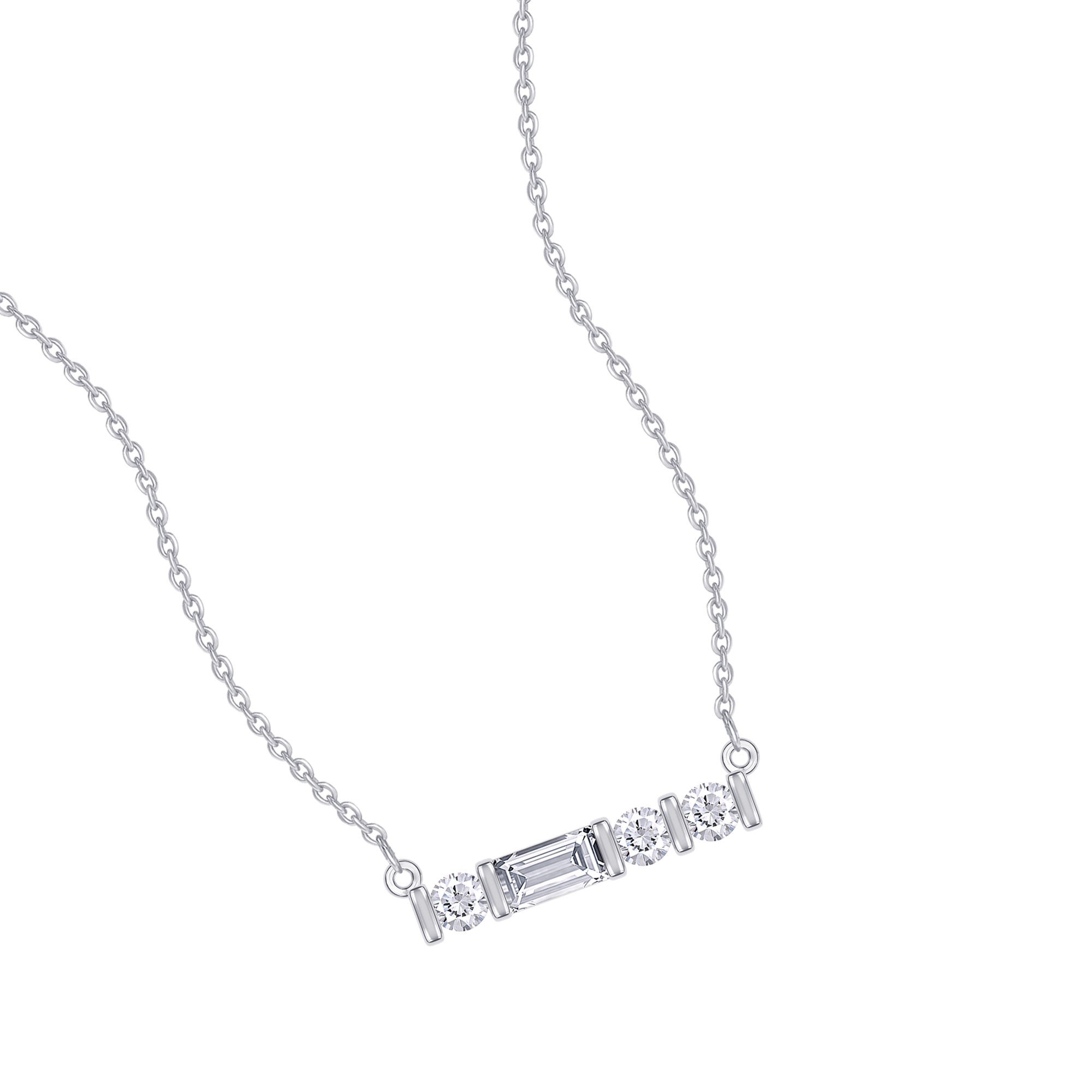 One-of-a-kind morse code 'initial l' diamond pendant in 18ct white gold ...